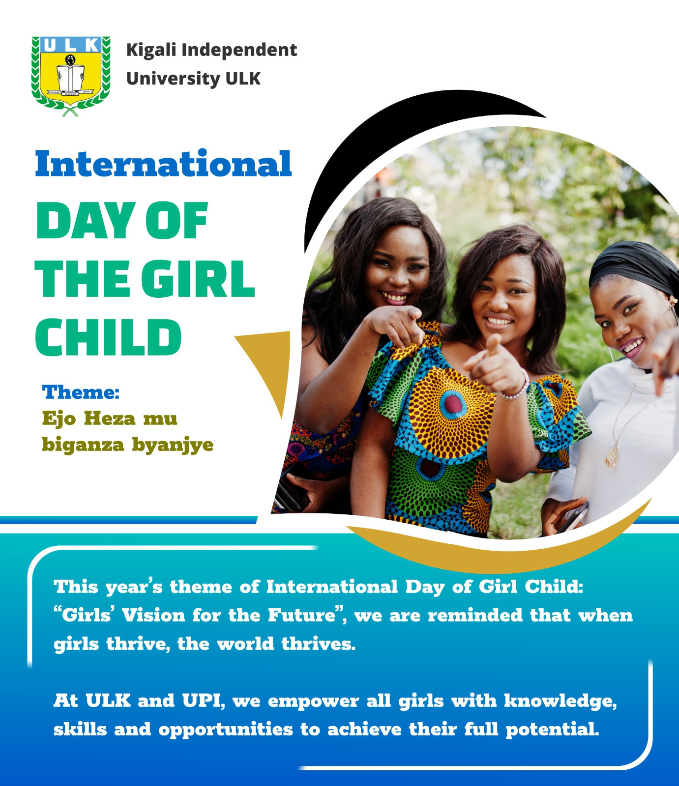 ULK AKNOWLEDGES THE INTERNATIONAL DAY OF THE GIRL CHILD - Kigali ...